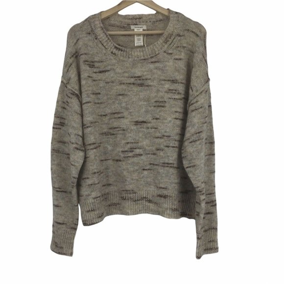 Max Studio | Sweaters | Max Studio Womens Oatmeal Tan Long Sleeve Crew ...